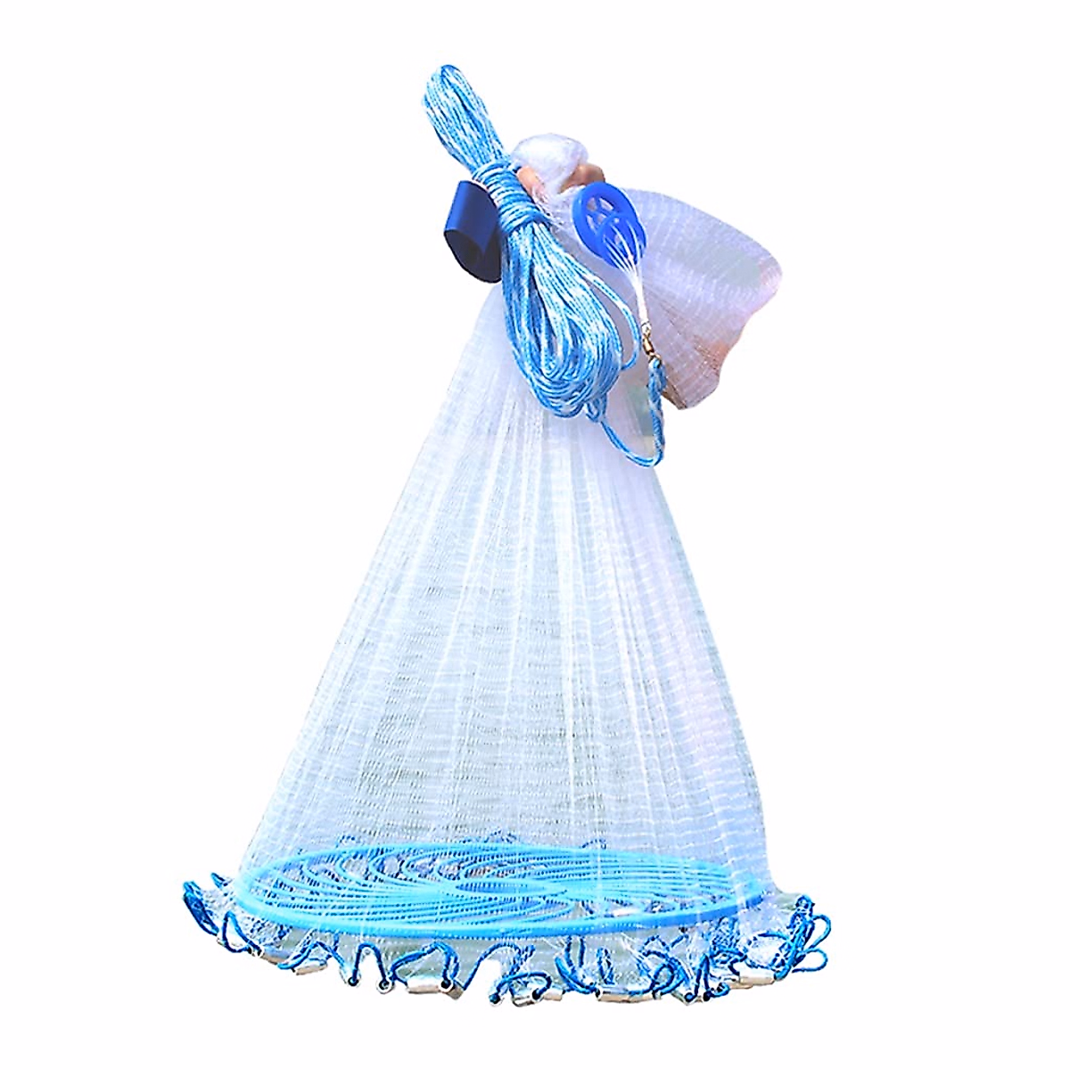 BBGS High Strength Fishing Cast Net, Fly Cast Net Fishing Tools, Hand Throw Cast Net, 360/420/480/540cm Fishing Casting Net (Size : 5.4m)