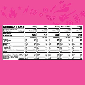 Vero Mix Banda Dulce Assorted Sweet Lollipops, Artificially Flavored, 1 Pound 4.31 Ounces, 40 Count Bag