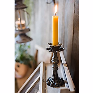 olorvela Beeswax Candles 12Pack 10" Taper Candles Handmade Candle Sticks 100% Pure Beeswax Smokeless and Dripless Beeswax Tapered Candles (Yellow)