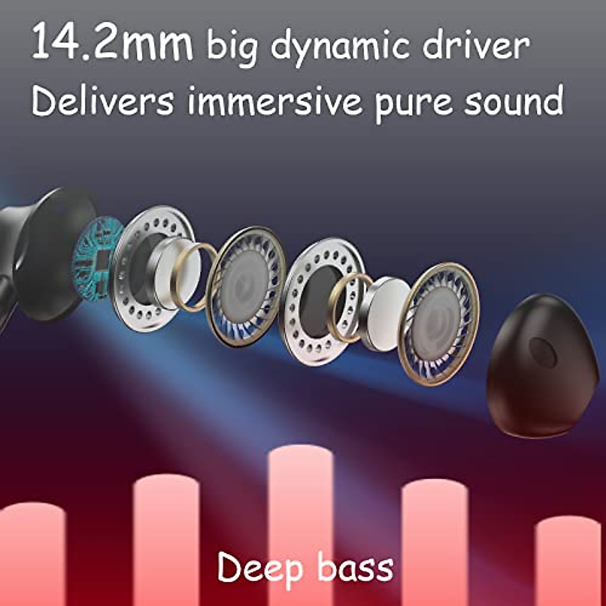 ZXQ Q2 Wireless Neckband Bluetooth Headphones, Neckband Earbuds with Magnetic, Sport Earphones with Microphone, Upgrade 15 Hours Playtime,USB Type C Charge, with Carry Case Ear Hook (Black)