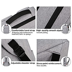 Jranter Laptop Backpack Slim Business Work College School Computer Bag with USB Charging Port Fits 15.6 inch Notebook (gray)