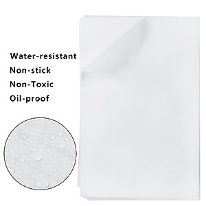 Fasmov 500 Pcs Parchment Paper Baking Liner Sheets, 12 x 8 inches Nonstick Baking Paper for, Baking Cookies, Bread, Meat, Pizza