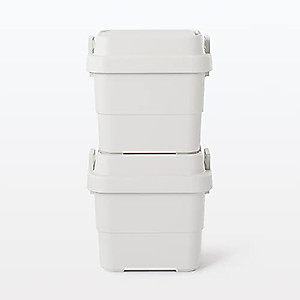 無印良品 MUJI 44620816 Sturdy Polypropylene Storage Box, Mini, 5.8 gal (22 L), Approx. Width 15.6 x Depth 11.6 x Height 14.6 inches (39.5 x 29.5 x 37 cm)