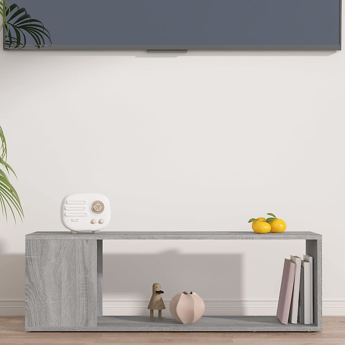 GaRcan Modern TV Cabinet, Tv Unit for Living Room Bedroom Home Furniture TV Entertainment Unit for Living Room Furniture Decor, Black (Grey Sonoma)