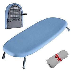 VividPaw Small Ironing Board Tabletop 12" x 32", Lightweight Portable Travel Iron Board, Foldable Mini Ironing Board for Countertop, Small Spaces, Laundry Rooms and Dorms