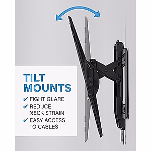 SANUS Advanced Tilt Premium Universal TV Wall Mount for 46” to 90” Flat-Panel TVs - Low Profile, Smooth Extension & Easy to Install - Model VLT6-B1