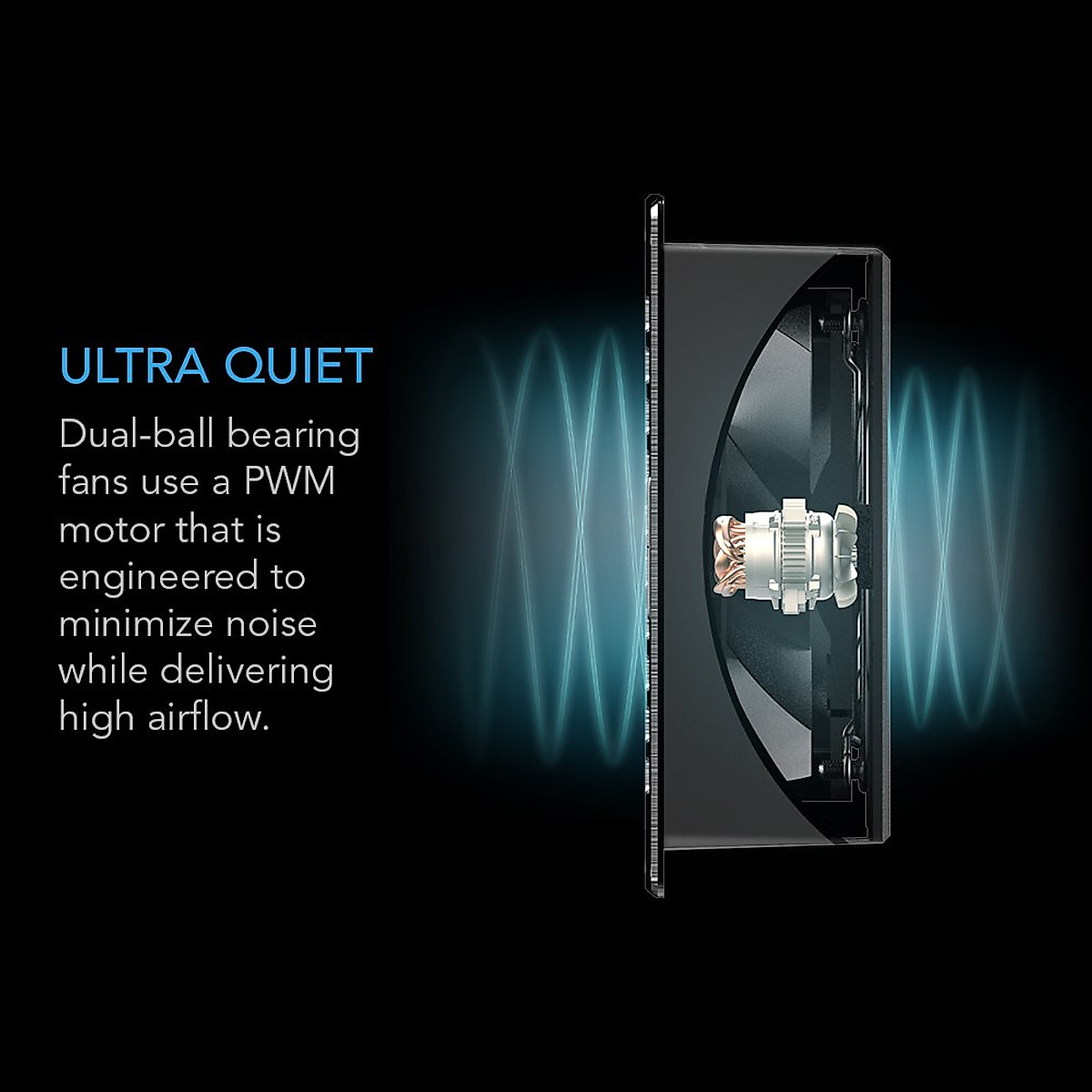 AC Infinity AIRFRAME T7-N Black, High-Airflow Cooling Fan System 17", Intake Airflow, for AV Equipment Rooms, Closets, and Enclosures