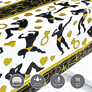 WERNNSAI Bachelorette Party Tablecloth - 2 Pack 52” x 87” Disposable Plastic Table Cover Male Dancer Party Decorations Bridal Shower Bride to Be Girls Night Out Party Supplies