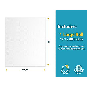 Refrigerator Liners for Shelves by Linda’s Essentials - Refrigerator Shelf Liners for Glass Shelves Protects Against Spills - Multi-Use Shelf, Drawer and Fridge Liners - BPA Free Clear