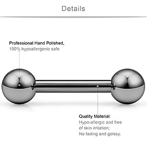 SCERRING 2PCS 16G G23 Titanium Helix Daith Cartilage Tragus Earrings Barbell Rings Stud Body Piercing Jewelry 6mm