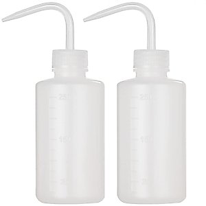 HOOMBOOM 2Pcs Tattoo Wash Bottle 250ml | 8oz Water Squirt Bottle Succulent Watering, Safety Rinse Bottle Watering Tools for Medical Succulent Cleaning Washing Bottle White