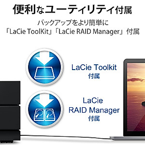 LaCie 2big RAID, 16TB, External Hard Drive Desktop, USB-C, 7.200 RPM, Enterprise Class Drives, for Mac and PC Desktop(STHJ16000800)