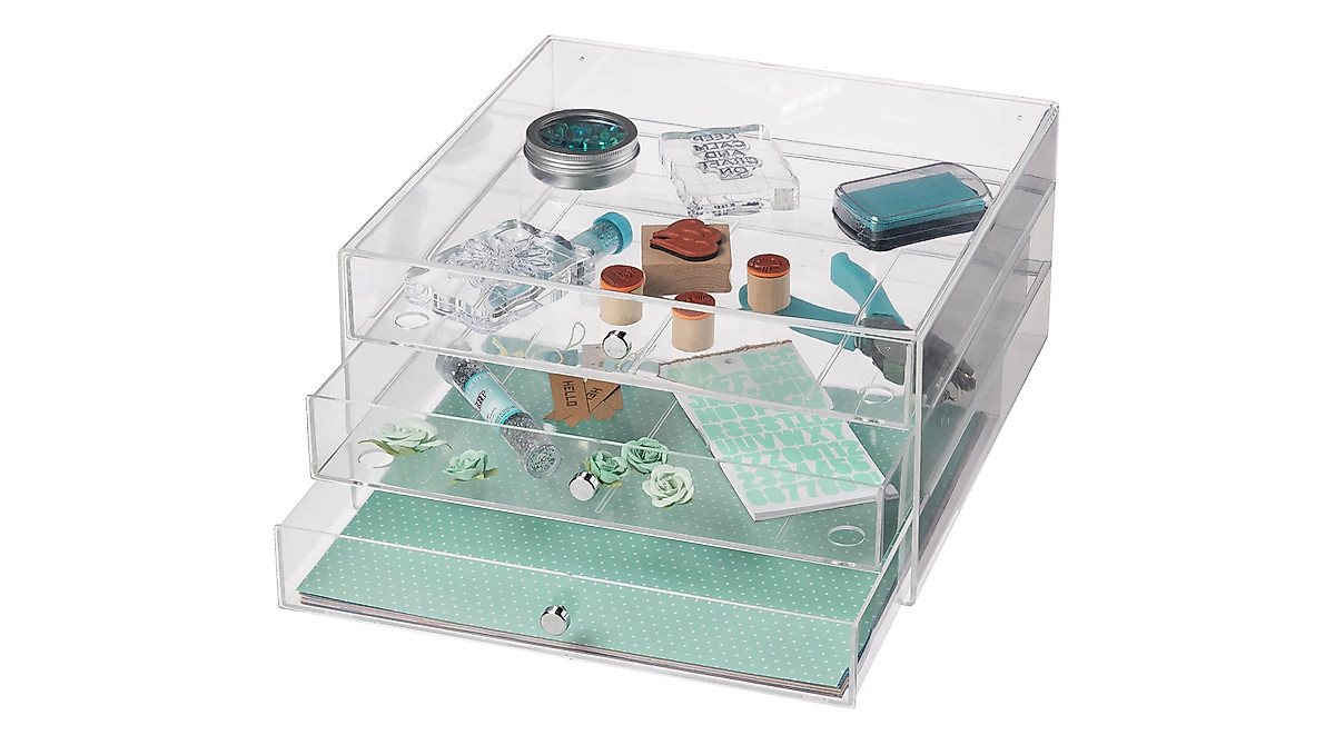 Simply Tidy 3-Drawer Organizer - Clear Craft Storage Pack