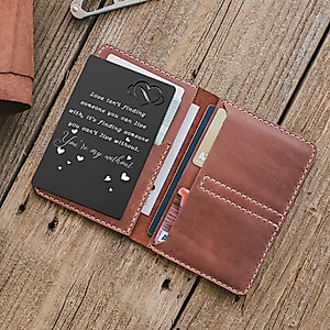 Vivopisew Wallet Card Gifts for Him Wallet Card Insert for Husband Hubby Boyfriend Anniversary Wallet Card Insert for Groom Fiance Wedding for Birthday Graduation Boyfriend Gift Idea (black) VCD34