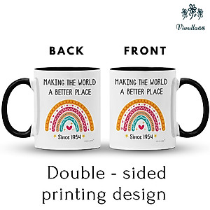 Vivulla68 70th Birthday Gifts For Women Men, Gift For 70 Year Old Women, 1954 Birthday Gifts For Women, Gift Ideas For 70 Year Old Woman, Birthday Gifts For Women Turning 70, 1954 Birthday Coffee Mug