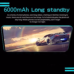 Yoidesu 10Pro 5G Unlocked Smartphone, Green 6in HD Screen 4GB RAM 32GB ROM Mobile Phone, Front 8MP Rear 16MP, 6000mAh Battery, Face Recognition, Dual SIM Cell Phone for Android 11 (US Plug)