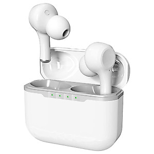DARK WOLF True Wireless Earbuds,Active Noise Cancellation Bluetooth Headphones Touch Control with Charging Case ，Built-in Mic Stereo Earphones Light-Weight Waterproof in-Ear Headset (BL-J7)