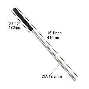 Zadery 1 Pair Torsion Spring Winding Rods with Non-Slip Handle, 16 Inch Length Winding Bars for Adjusting or Replacing Garage Door Torsion Springs, 1/2 inch Diameter Round Steel Rods