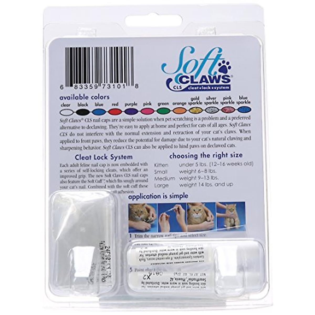 Feline Soft Claws Nail Caps Kitten Clear