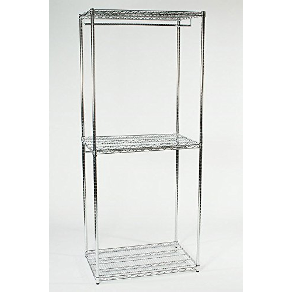 Omega 18" Deep x 24" Wide x 74" High Chrome Double Decker Garment Rack