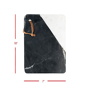 Foreside Home & Garden Small Rectangle Black Marble Serving Cutting Board