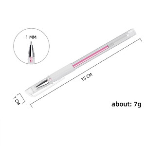 Eyebrow Marker Pen Pink Microblading Eyebrow Mapping Pen Brow Lip Permanent Makeup Position Mapping Mark Tools (2pcs White)