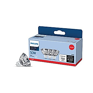 PHILIPS LED 50 Watt MR16 Reflector Light Bulb, GU5.3 Base 120 Bolts, 6-Pack