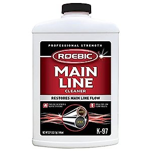 Roebic K-97 Main Line Cleaner, Exclusive Biodegradable Bacteria Digests Paper, Fats, and Grease in Sewer and Septic Systems, 32 Ounces