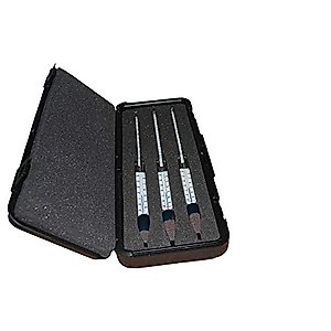 Set of 3 SafetyBlue ThermoHydrometers with The Following ranges 0-8.5%, 7.5-16.5%, 15.5-24% Plato X 0.1% All with a 0/50C X1C Thermometer. Supplied in a Sturdy Plastic case with Foam Inserts