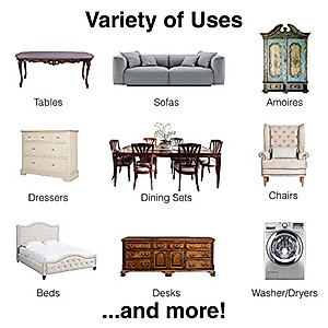 SuperSliders 4703395N Reusable Felt Furniture Movers for Hardwood Floors- Quickly and Easily Move Any Item, 5” Square (4 Pieces),Black