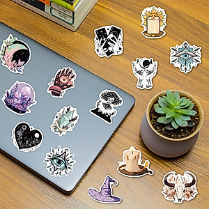 Witchy Stickers for Kindles Water Bottles, 100PCS Waterproof Spooky Aesthetic Stickers for Adults Girls Teens, Cute Hippie Indie Celestial Stickers for Laptop Books Scrapbooks Journals