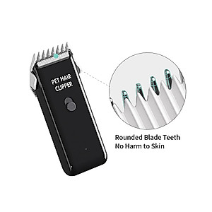Tileon Dog Clippers,Quiet Washable USB Rechargeable Cordless Dog Grooming Kit,Electric Pets Hair Trimmers Shaver Shears for Dogs and Cats Black