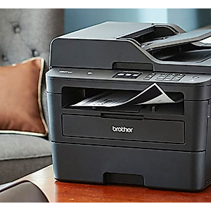 Brother MFC-L27 50DW All-in-One Wireless Monochrome Laser Printer, 36ppm, 2.7” Color Touch, Automatic duplex (2-sided), Durlyfish USB Printer Cable