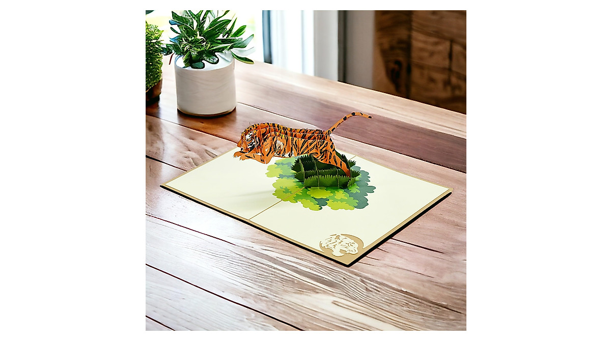 Rykamia Tiger 3D Pop Up Card for Any Occasion