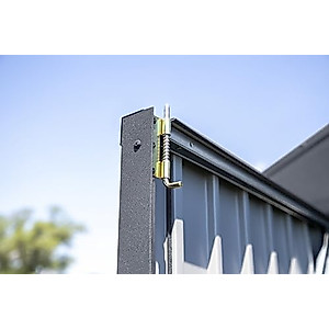 Arrow Shed Elite 6' x 4' Outdoor Lockable Steel Storage Shed Building with Pent Roof, Anthracite