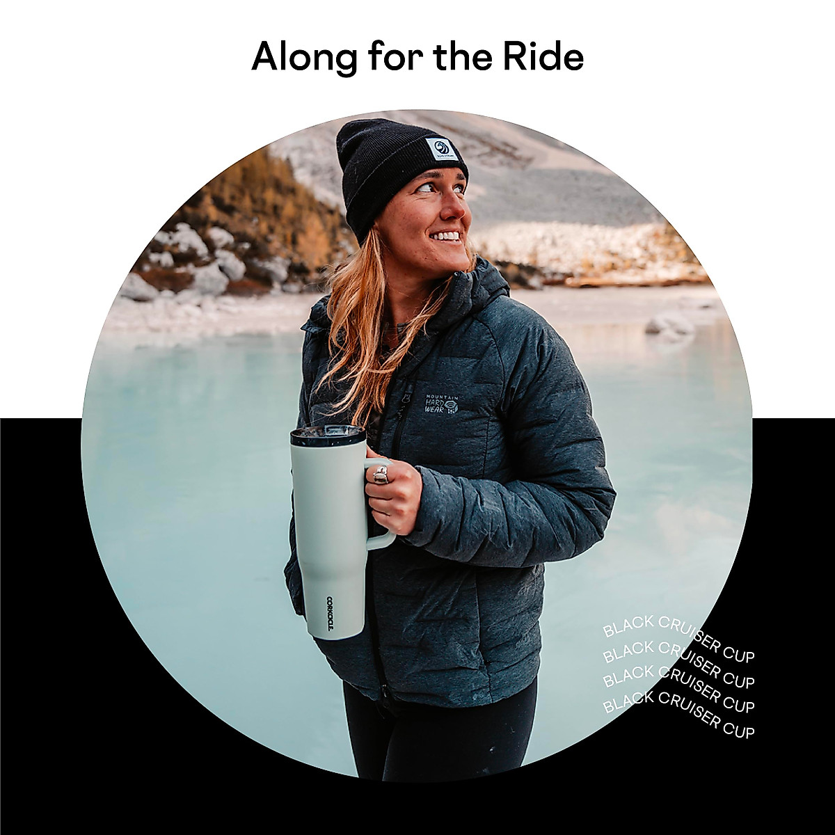 Corkcicle Cruiser Insulated Tumbler with Handle and Straw, Black, 40 oz – Reusable Water Bottle Keeps Beverages Cold for 20 Hours, Hot for 9 Hours – Cupholder Friendly, Spill Proof Tumbler