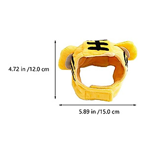 Generic 2pcs Dog Pet Costumes Hat Novelty Puppy Hat Chinese New Year Pet Tiger Hat for Xmas Birthday Chinese Spring Festival Party Dress up, Yellow, 15X12CM, 042C36QH14B91