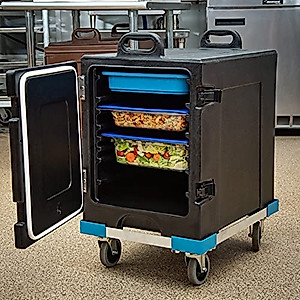 Carlisle FoodService Products Cateraide Dolly for Pc300N Pan Carriers with Reinforced Corners for Catering and Events, Aluminum, 23.75 X 17.38 Inches, Silver