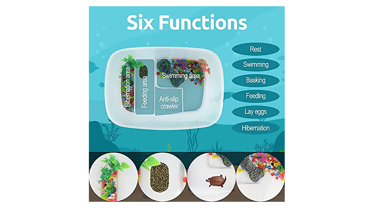 Rypet Baby Turtle Tank Starter Kit for Happy Turtles