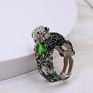 MLEPUS Womens panda ring cute animal jewelry personalized fashion ring birthday christmas lover gift (9)