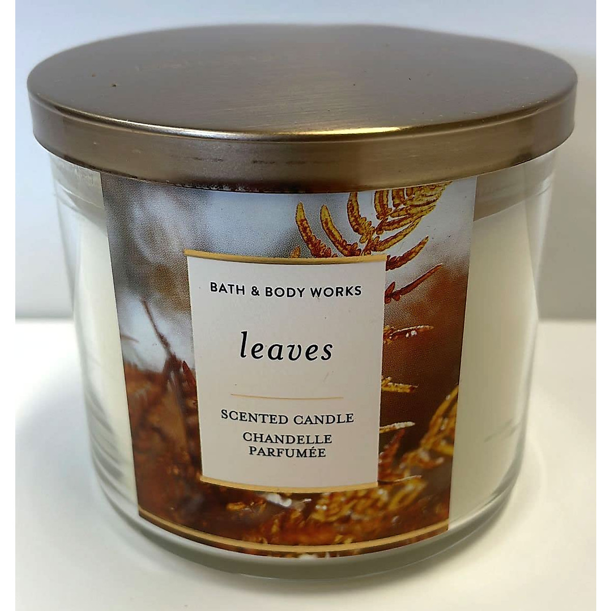 Bath & Body Works, White Barn 3-Wick Candle w/Essential Oils - 14.5 oz - 2021 Autumn! (Leaves)