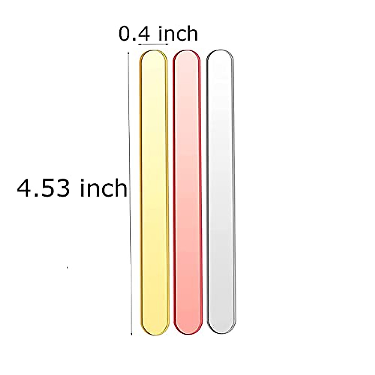 iHomeSet 30 Pcs 4.5 Inch Acrylic Popsicle Stick Reusable Cakesicle Sticks Mini Mirror Ice Cream Sticks for Candy Ice Creamsicle DIY, Multicolor