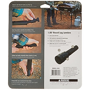 Camp Chef Leg Levelers Fits Most Stoves and Camp Tables, (4-Pack), Black