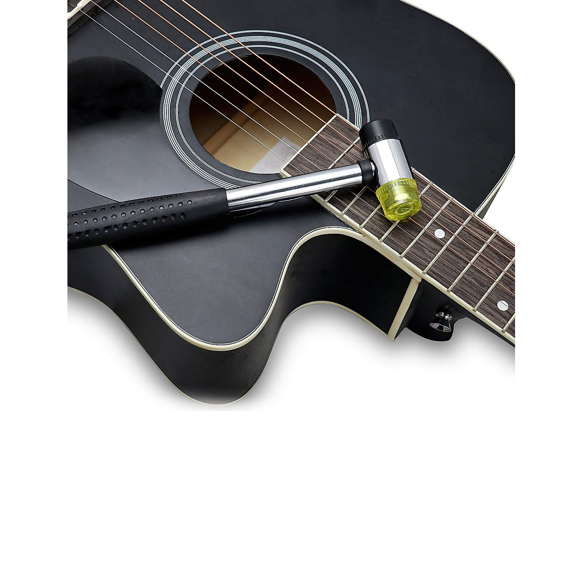 Holmer Guitar Fret Hammer Guitar Anatomy Luthier Tools Fretting Hammer with Double Head for Electric Acoustic Bass Guitar or Mandolin, Banjo and Ukulele