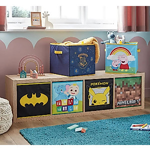 HOX Kids Pokemon Collapsible Storage Boxes with Handles | Durability & high-quality Fabric Foldable Storage Cubes | Compatible Ikea Kallax Furniture | Perfect For Organising Kids Room & Playroom