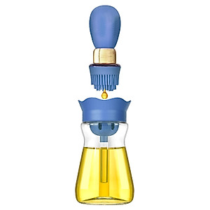 VENMATE Olive Oil Dispenser Bottle Silicone Dropper Measuring Oil Dispenser Bottle for Kitchen Cooking, Frying, Baking, BBQ Pancake, Air Fryer