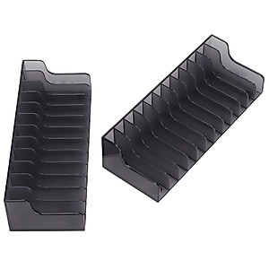 2 Pack Game Storage Bracket for Nintendo Switch Lite (Up to 24 CD Disc), Game Holder Rack Organizer for Gaming Blu-Ray Disks, Black