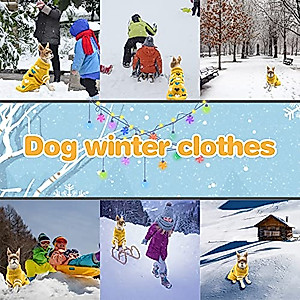 Cnarery Dog Sweater, Soft and Warm Dog Knitted Sweater with Leash Hole, Dog Winter Coat, Cold Weather Clothes for Small Medium Dogs Cat (Small, Yellow)
