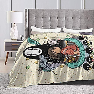 Japanese Anime Micro Fleece Throw Blankets No Face Super Soft Cozy Luxury Couch Bed Blanket Merchandise for Home Bedding Living Room 50"X40"