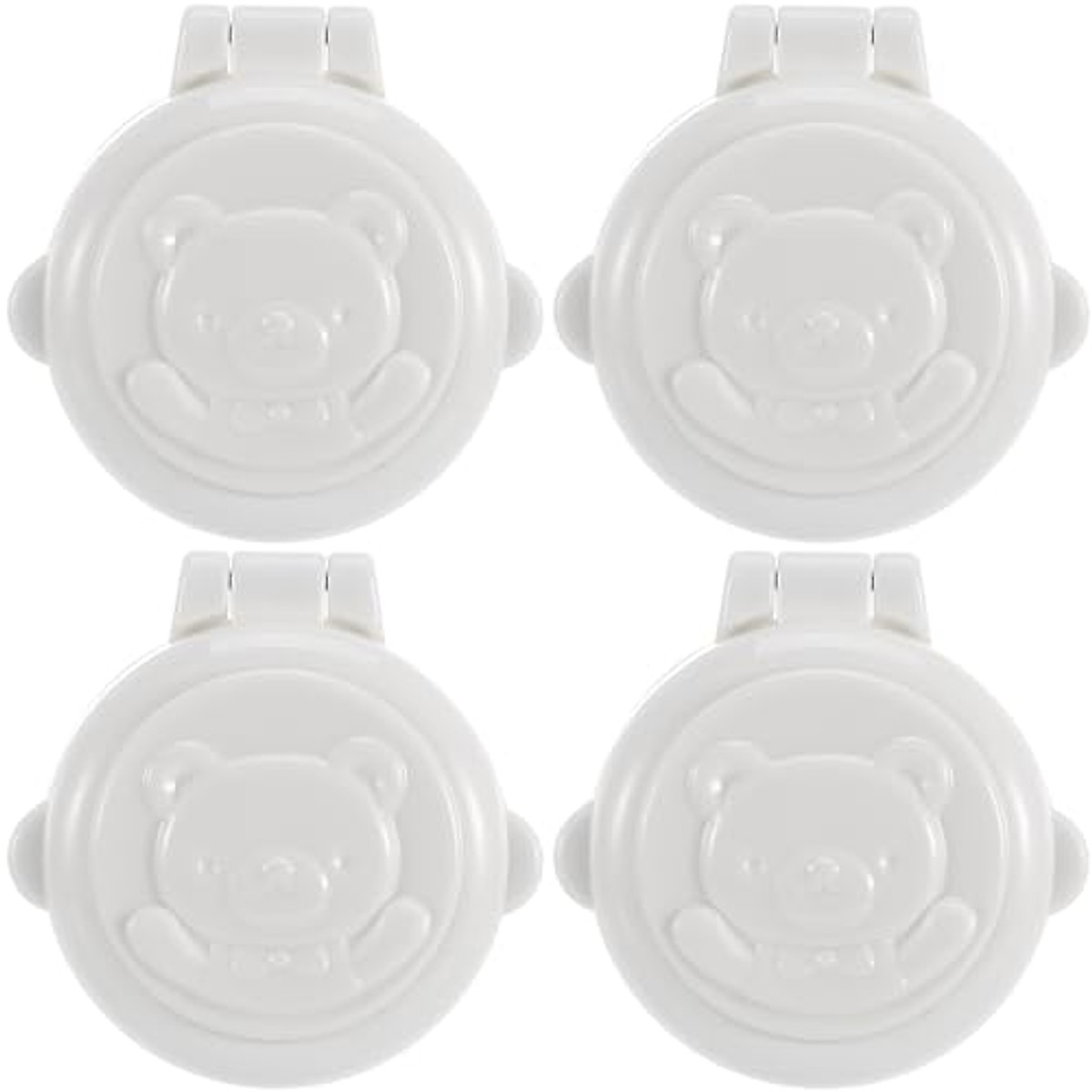 Homoyoyo 4Pcs Children Safety Button Security Lock Child Proof Car Computer Washing Machine Stove Key Start Button Protection Cover Baby Safety Lock Pressing Device